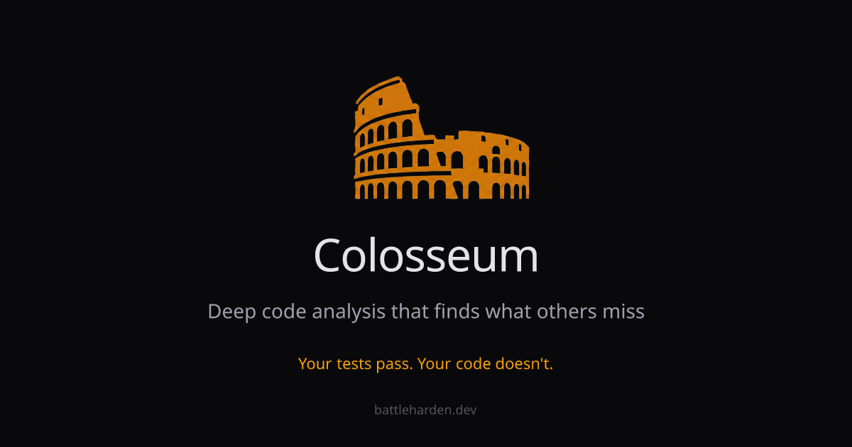 Colosseum — Deep Python code analysis that finds what others miss